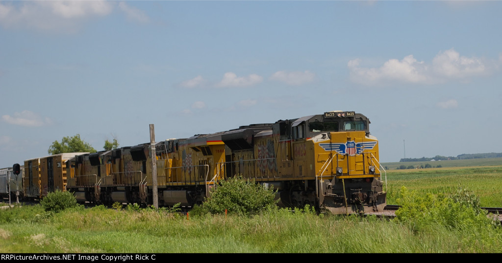 UP 8425 Leading A WB Manifest